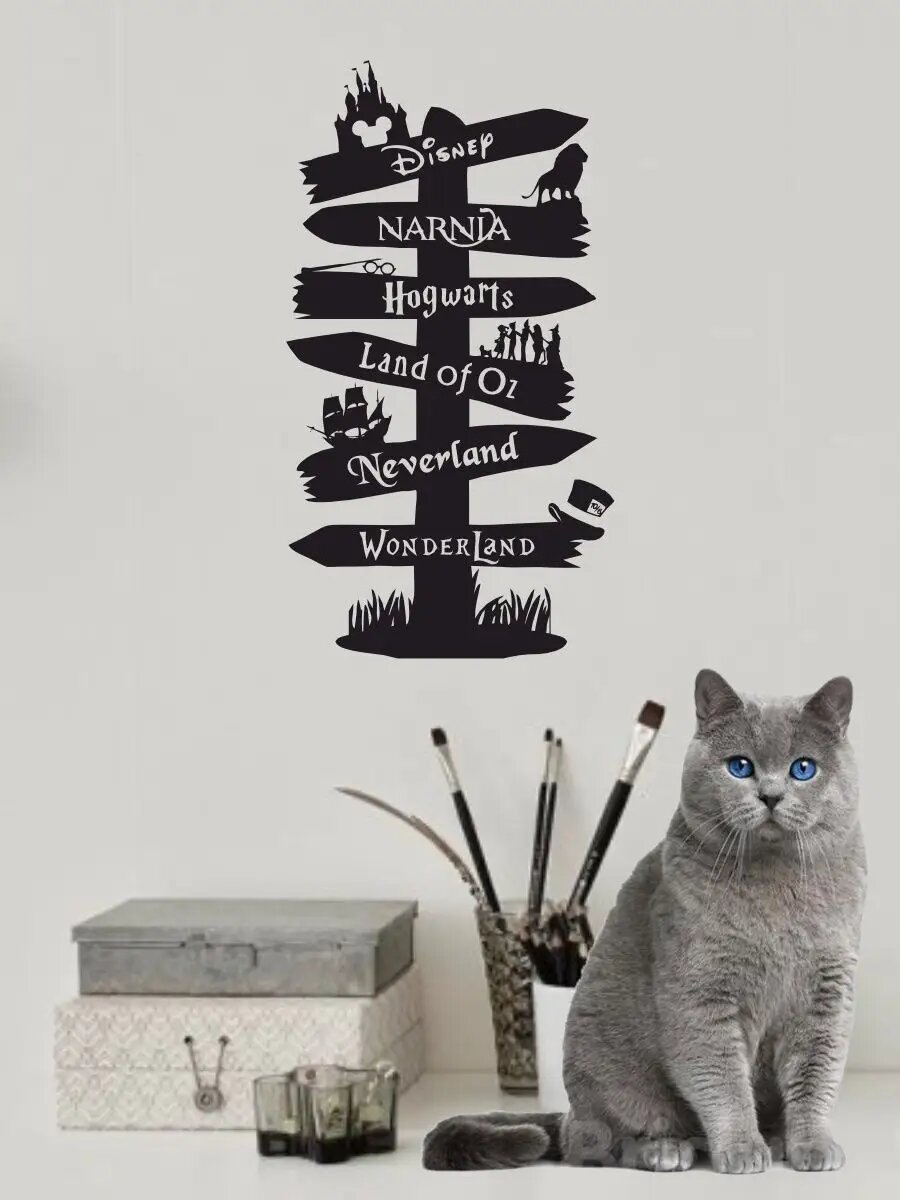 Наклейка на стену для декора интерьерная Гарри Поттер