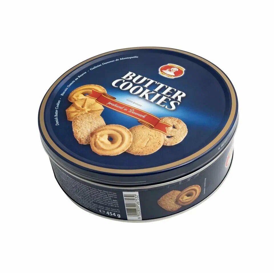 Песочное печенье Patisserie Matheo Butter Cookies на сливочном масле, 454 г Дания