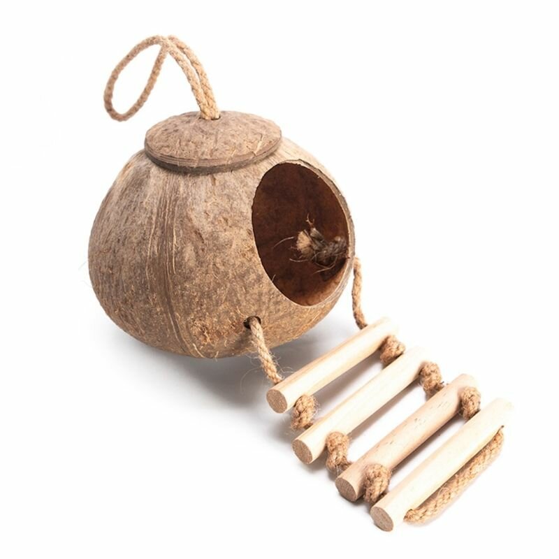 Натуральное кокосовое укрытие для мелких животных