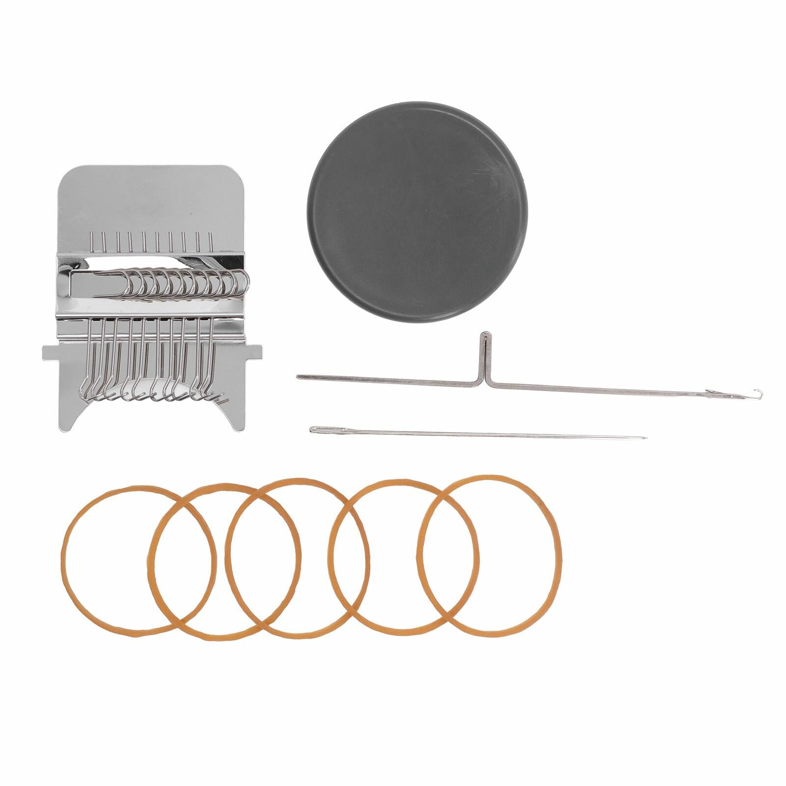 Мини-вязальная машина, 10 игл, простое управление, мини-ткацкий станок, ручная вязальная машина для ремонта дома, серый цвет