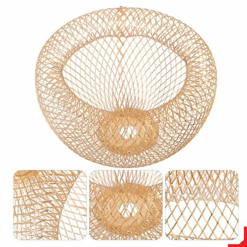 Золотисто-бежевая металлическая световая оболочка, аксессуар для абажура, потолок 10.00X10.00X6.00CM