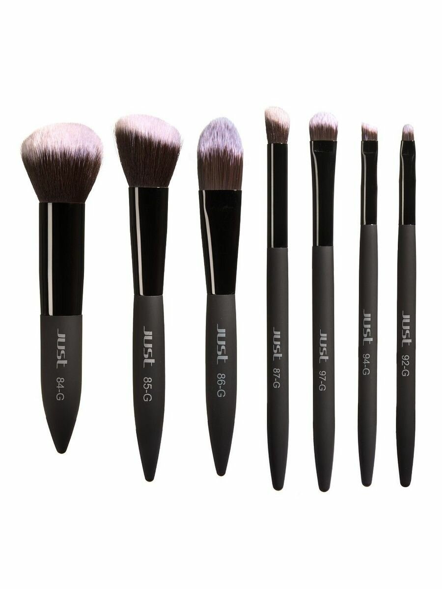 JUST make up Базовый набор кистей для макияжа 7 шт. №7-07 (прозрачная упаковка)