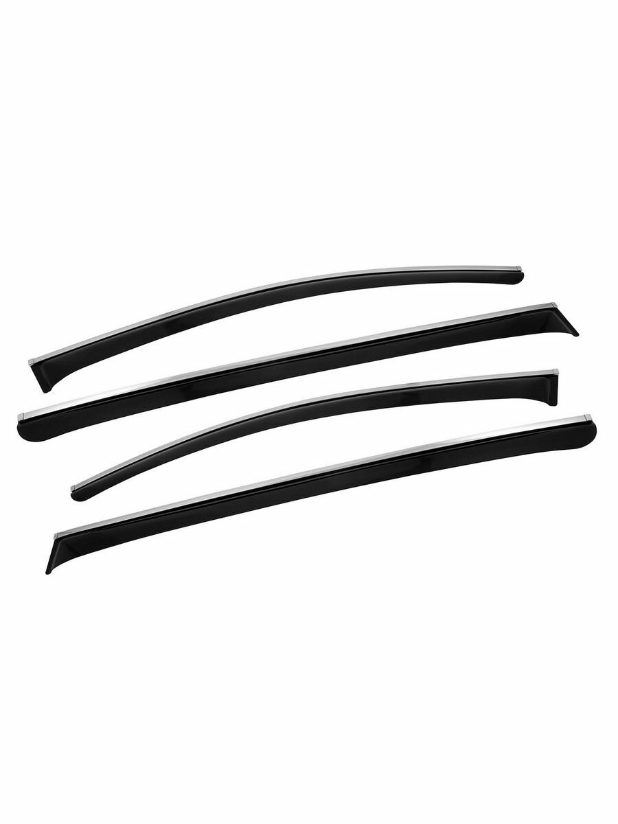 Дефлекторы окон с хромированным молдингом (4 шт.) для а/м Kia Sportage, Chromex CHROMEX63051