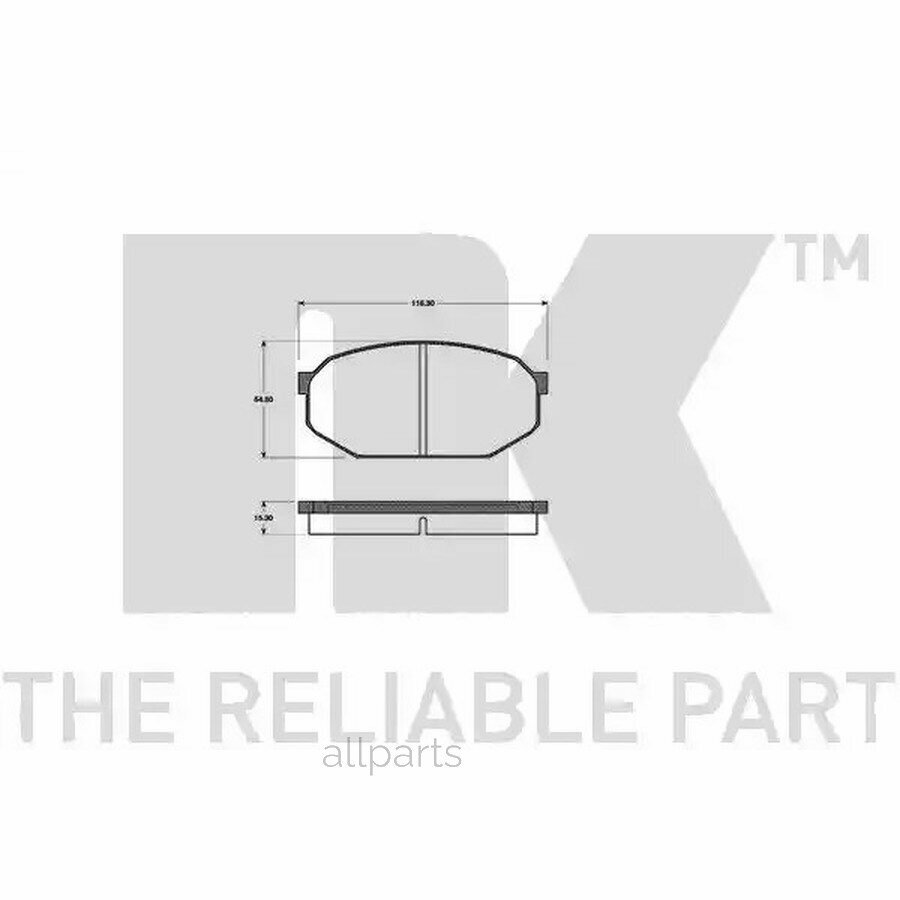 NK 223012 Колодки тормозные дисковые Mit Lanc Star 81-90