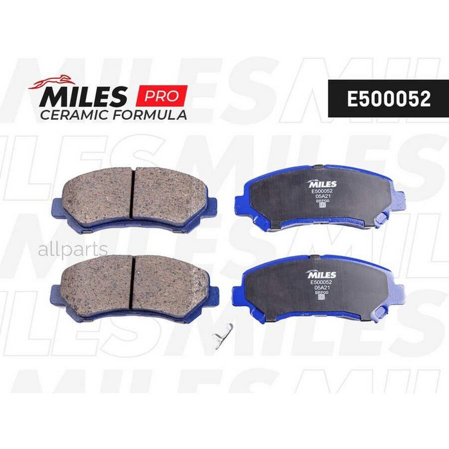 MILES E500052 Колодки тормозные NISSAN QASHQAI 1.6/2.0 07-/X-TRAIL 07- пер. Ceramic PRO