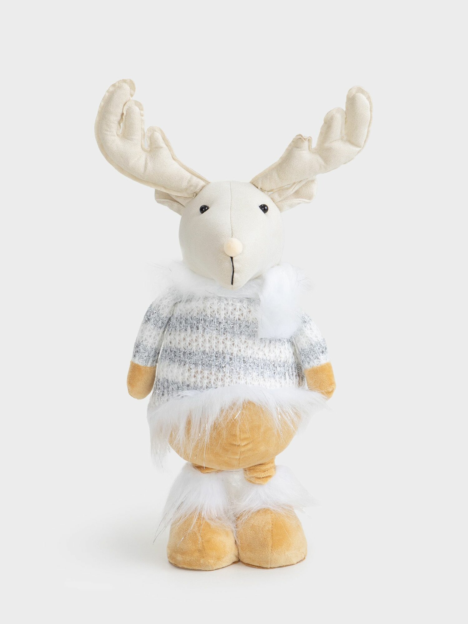 Изделие декоративное, 53/85 см, раздвижное, полиэстер, бежево-серебристое, Олень, Cute