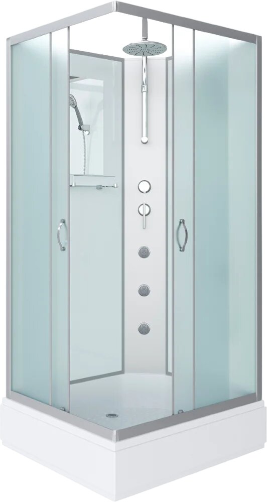 Душевая кабина Niagara Classic NG-33974-14QBKTG 90х70 см, без крыши, с гидромассажем и тропическим душем