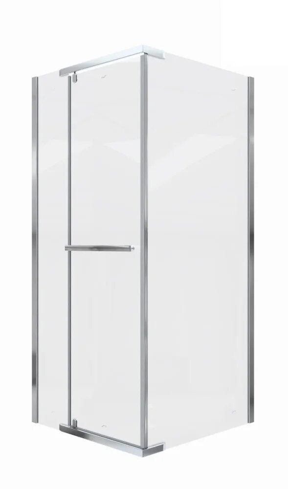 Душевой уголок Ceruttispa ZQ91T без поддона, стеклянный, 87x87, с распашными дверями, квадратный, итальянский