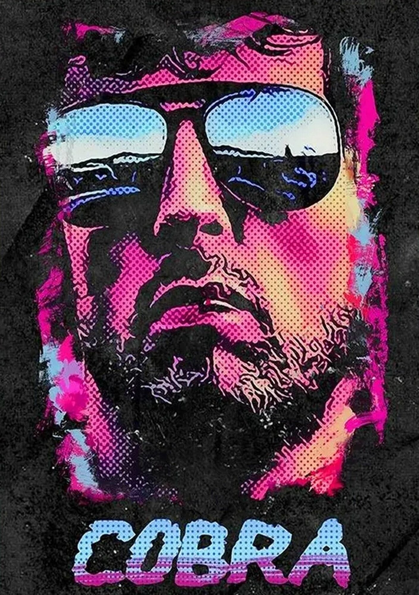 Плакат, постер Сильвестр Сталлоне Кобра на бумаге, размер 42х60см