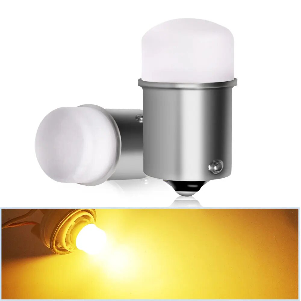 Комплект Из 2 Светодиодных Ламп 1156 BA15S P21W R5W 1157 BAY15D P21/5W, 1156 BA15S Yellow