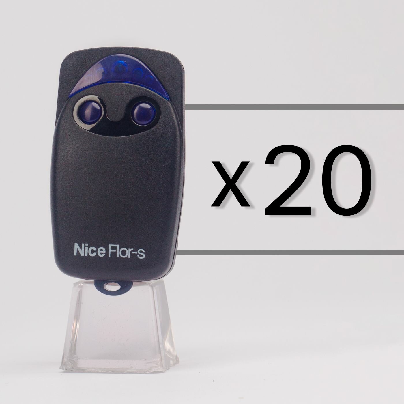 NICE FLO2R-S - 20шт. / Пульт управления для автоматических ворот и шлагбаумов Nice. Пульт-брелок для ворот, шлагбаумов, роллет, маркиз.