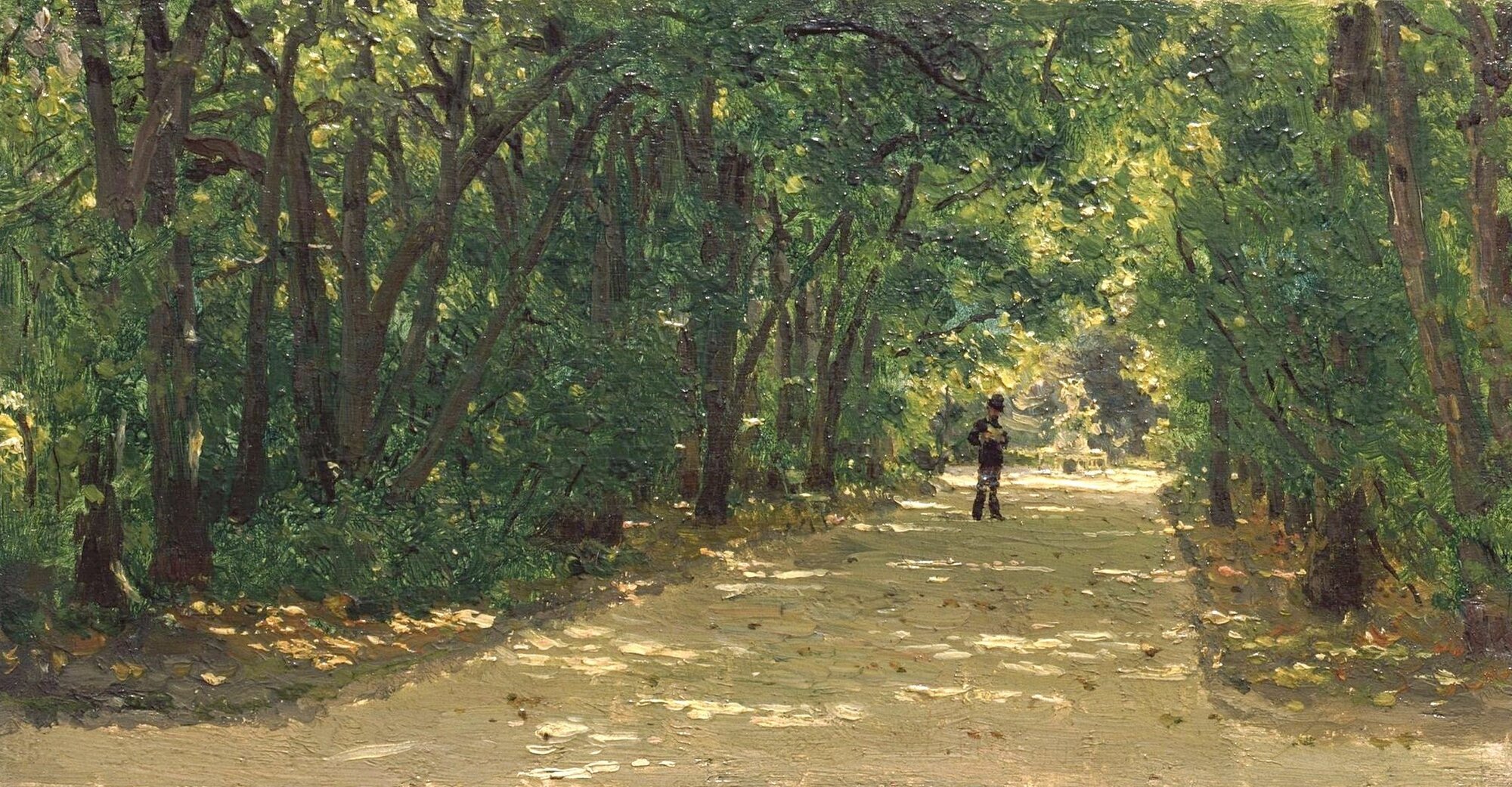 Картина Репина Ильи Аллея в парке. Качановка 80х41 см