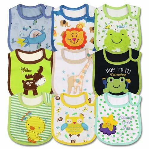 Нагрудники для кормления Littles&Bloomz 9 шт. Set03