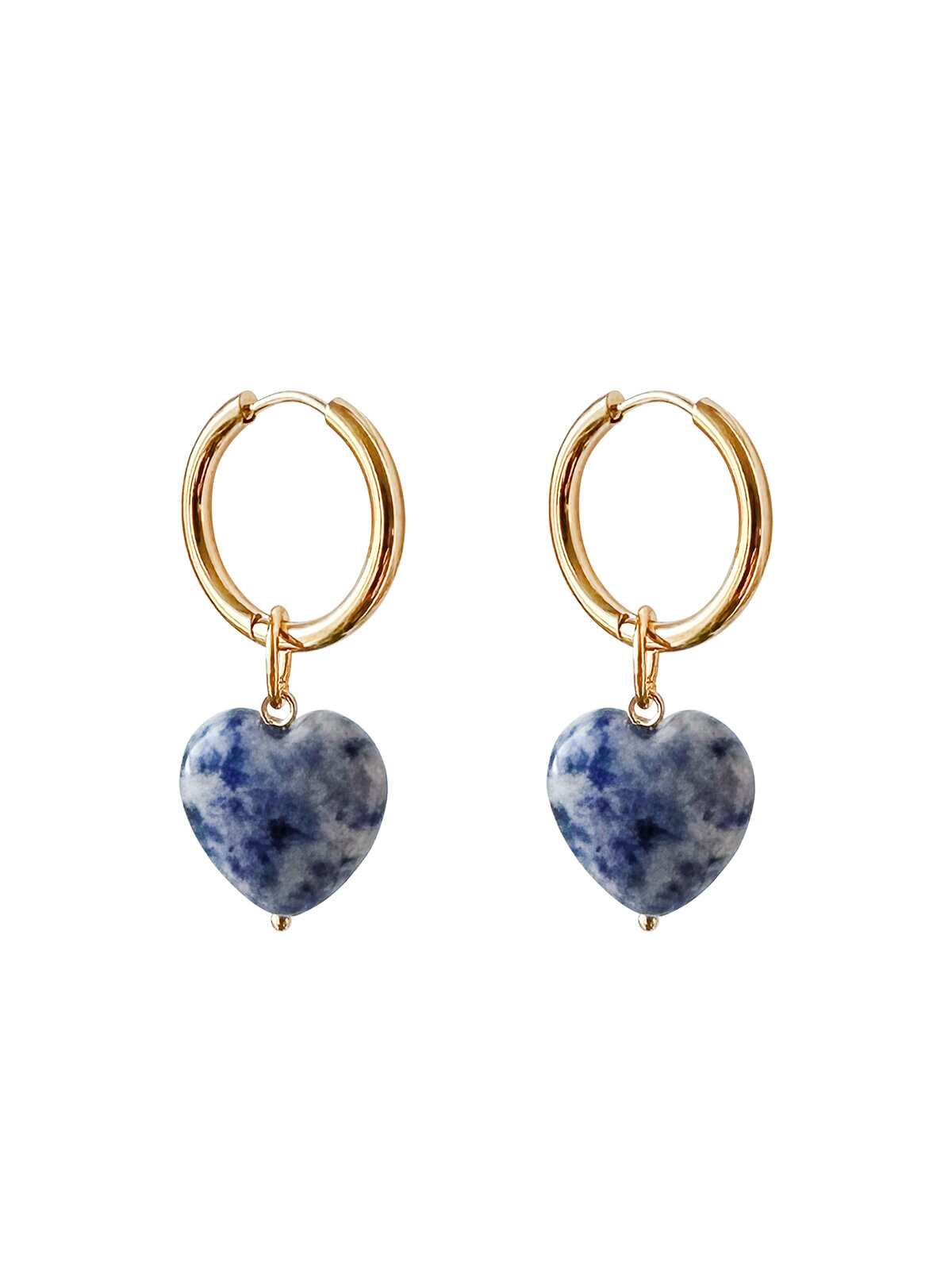 Серьги конго, с подвесками, содалит