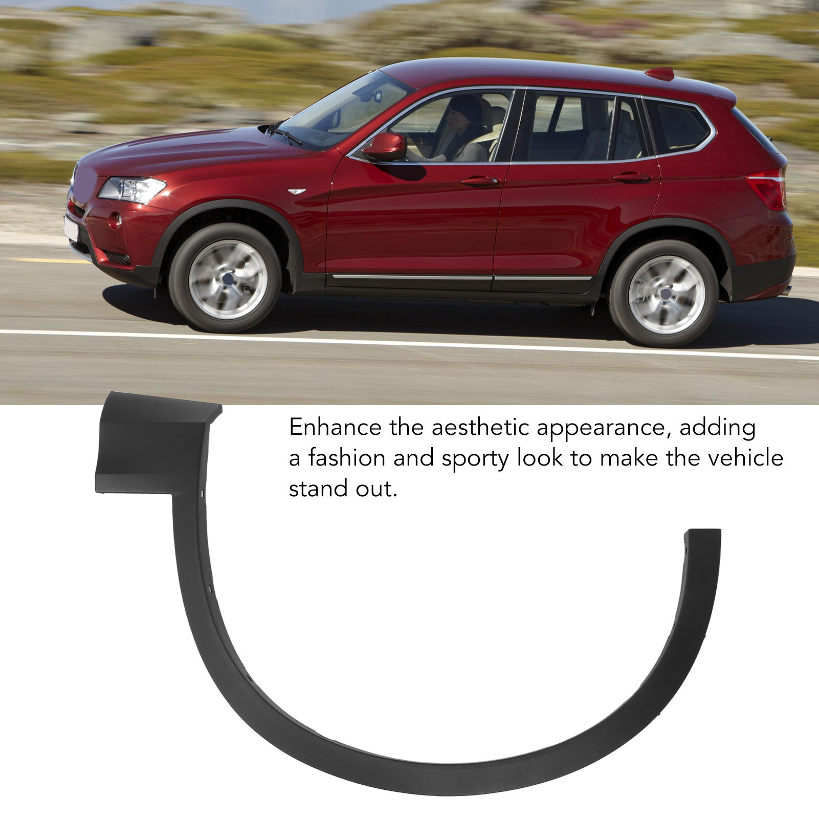 Накладка на молдинг колесной арки, защитная, прочная, устойчивая к погодным условиям, накладка на колесную арку для X3 X4, передняя левая (51777210081, BM1290108)