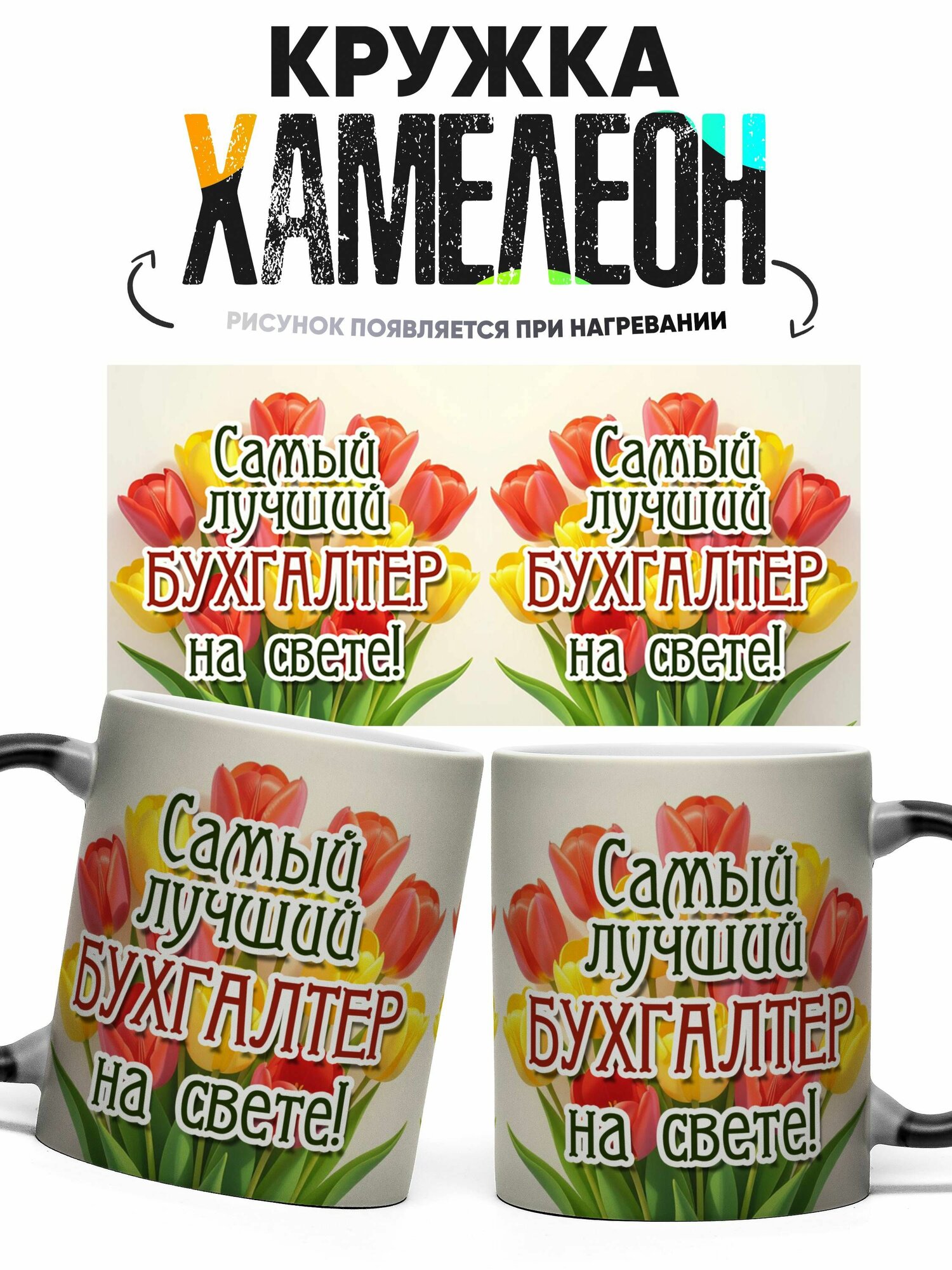 Кружка хамелеон Самый лучший бухгалтер на свете 330 мл