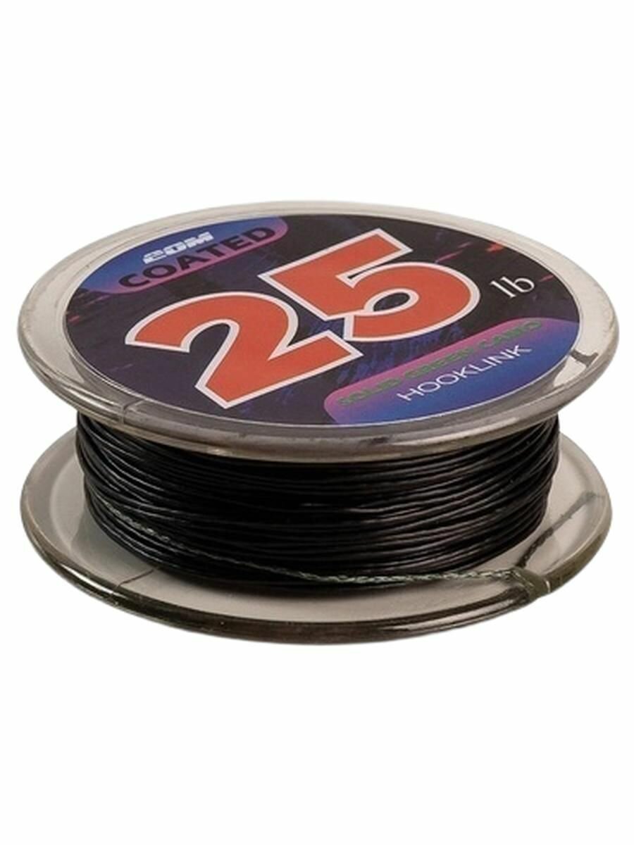 Поводковый материал карповый в оплетке Eastshark 20 м 25 LBS темный