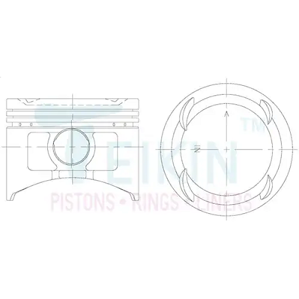 TEIKIN 38651 STD (13101PT3A01) поршень без колец Honda (Хонда) f22a d85.0 std (13101-pt3-a01) teikinпоршень без колец