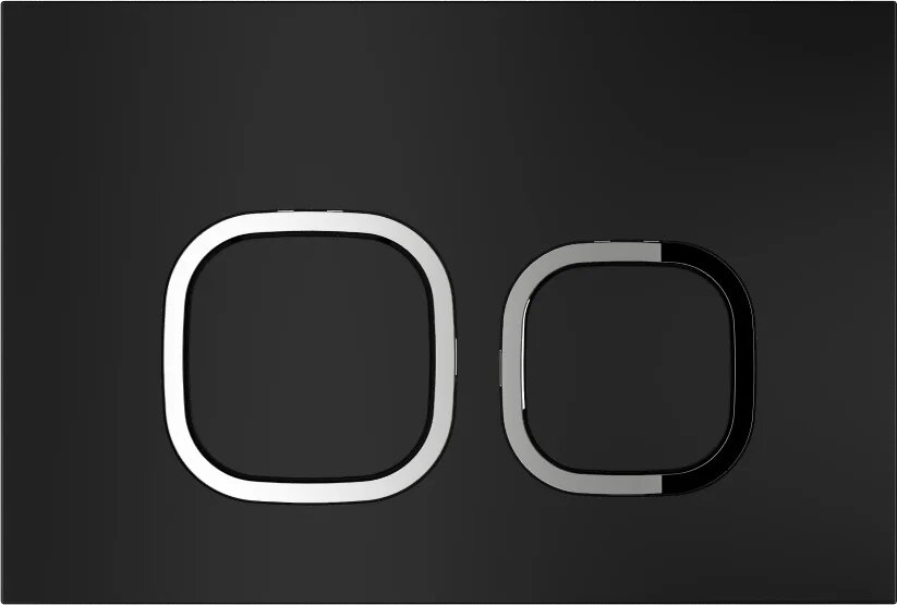 Кнопка смыва для унитаза Grossman Cosmo 700. K31.02.210.210 черная, матовая, кнопка для инсталляции, двойной смыв