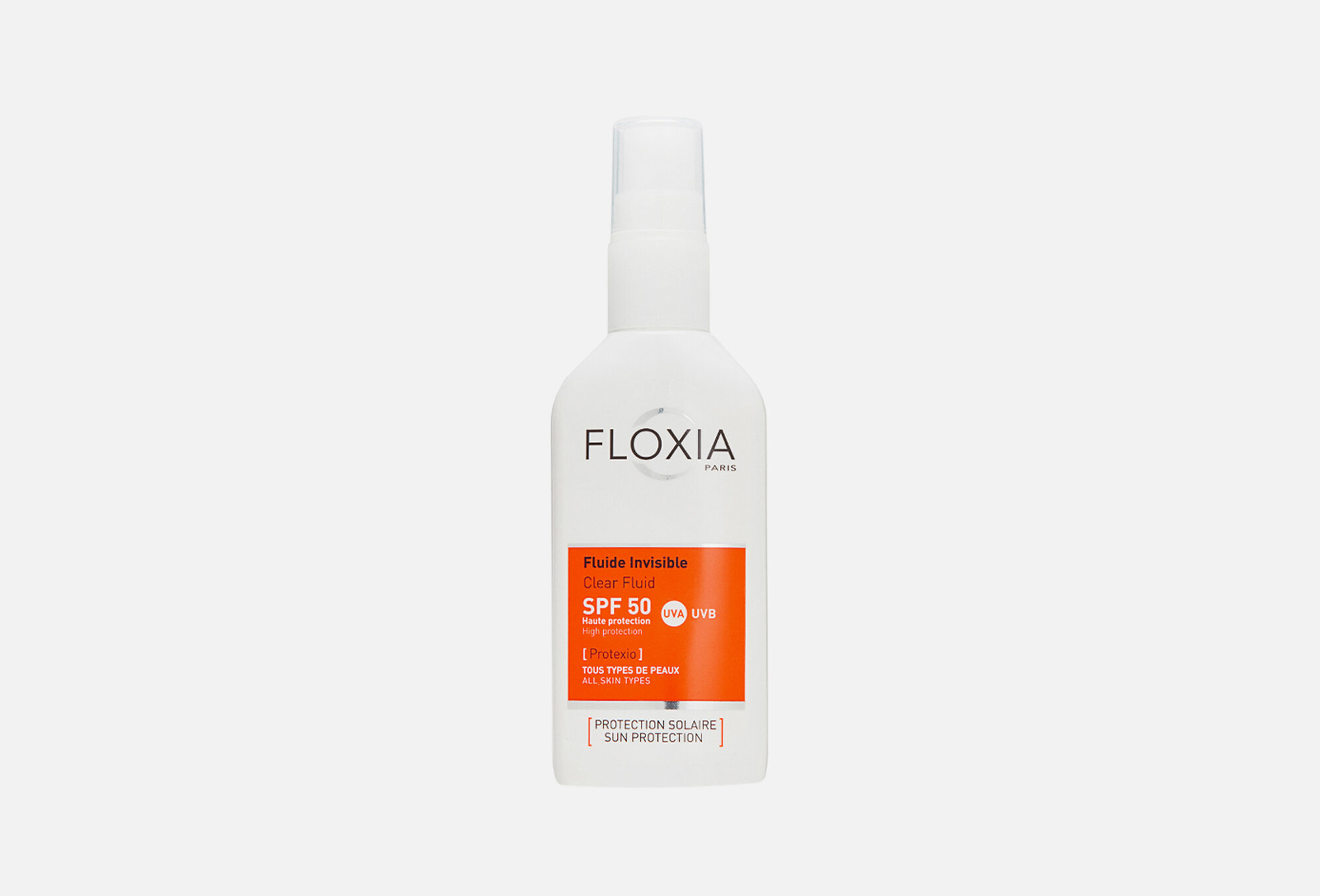 Солнцезащитная эмульсия для лица SPF50 FLOXIA PARIS Clear fluid 100 мл