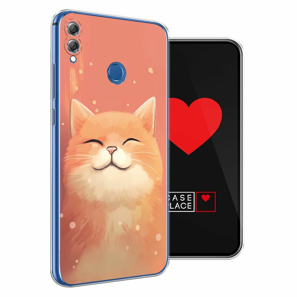 Чехол на Honor 8X / Хонор 8Х с принтом "Довольный рыжий котик" — фото 1