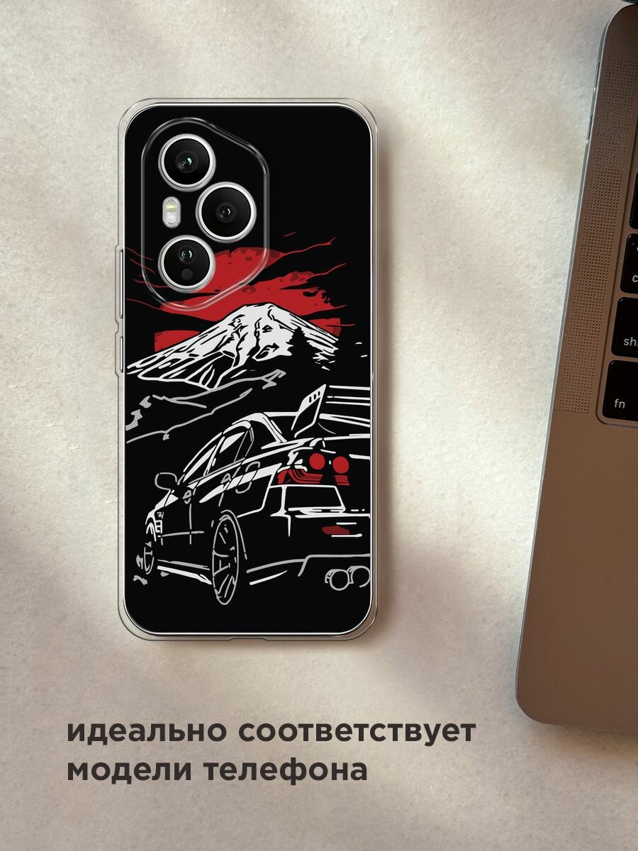 Чехол на Honor 400 Pro / Хонор 400 Про с принтом "Машина в горах JDM" — фото 1