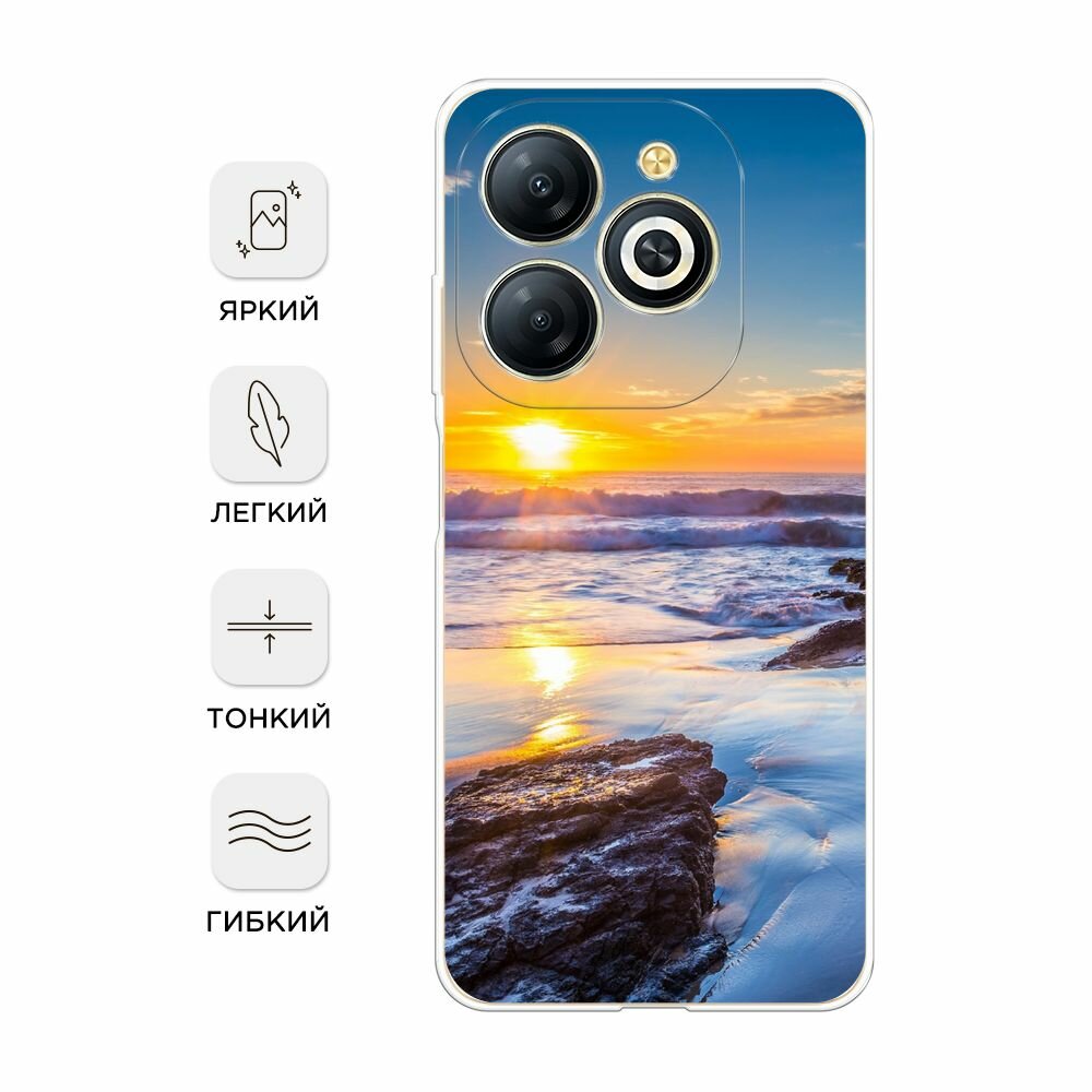 Чехол на Infinix Smart 8 Plus / Инфиникс Смарт 8 Плюс с принтом "Восход 6" — фото 1