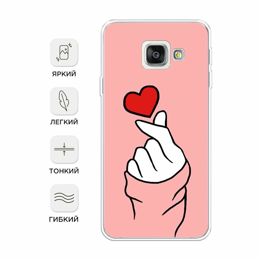 Чехол на Samsung Galaxy A3 2016 / Самсунг Галакси А3 2016 с принтом "Милое сердечко" — фото 1