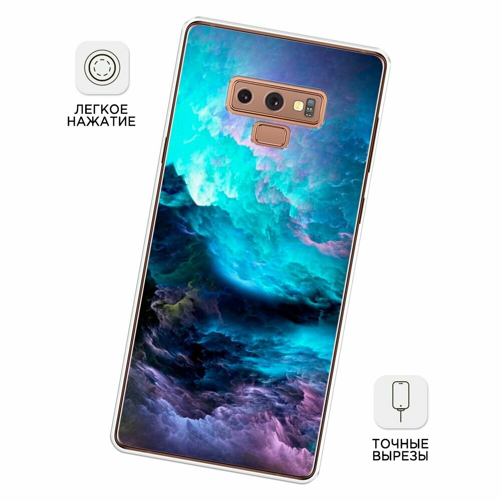Чехол на Samsung Galaxy Note 9 / Самсунг Галакси Нот 9 с принтом "Бирюзовое небо" — фото 1