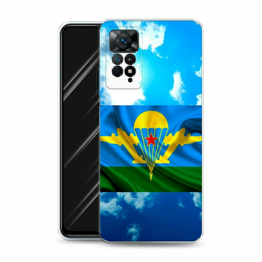 Чехол на Xiaomi Redmi Note 11E Pro / Сяоми Редми Нот 11E Pro Про с принтом "ВДВ флаг в небесах" — фото 1