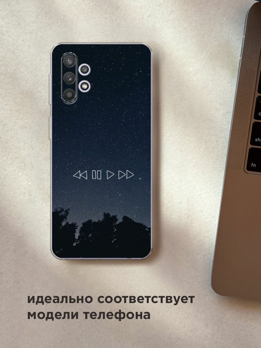 Чехол на Samsung Galaxy A32 / Самсунг Галакси А32 с принтом "Космическая музыка" — фото 1