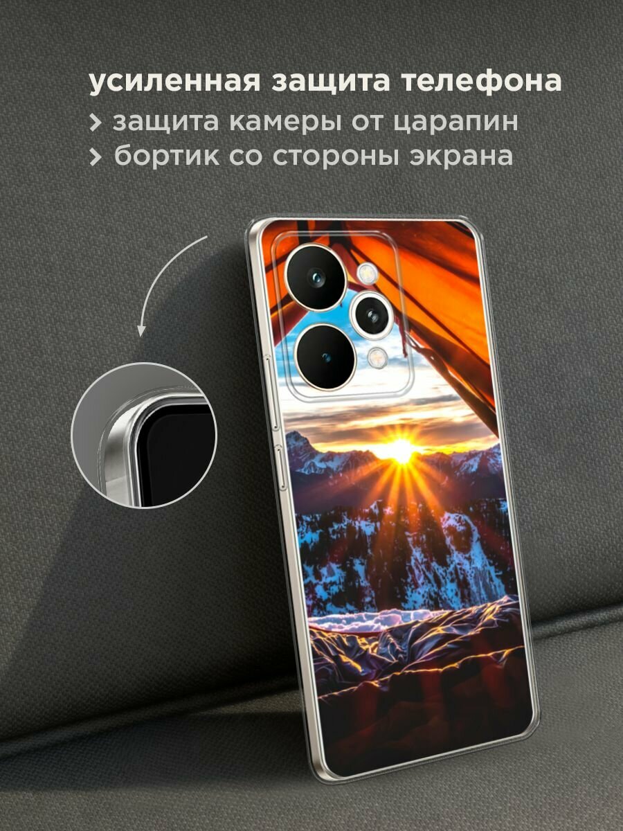 Силиконовый чехол на Realme 15 Pro / Реалми 15 Про с принтом "Горы 7" — фото 1