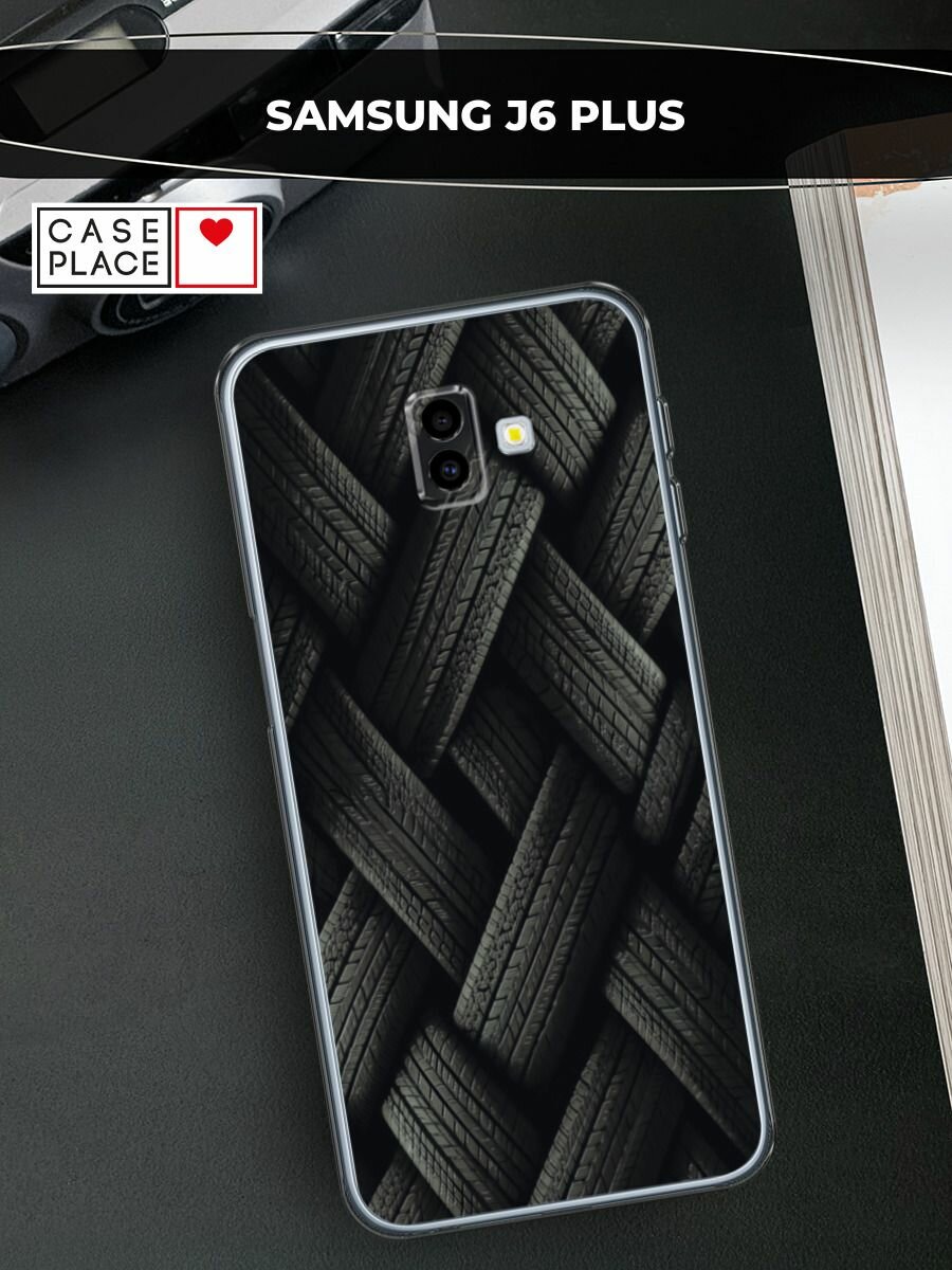 Чехол на Samsung Galaxy J6 + / Самсунг Галакси J6 Плюс 2018 с принтом "Переплетение шин 2"