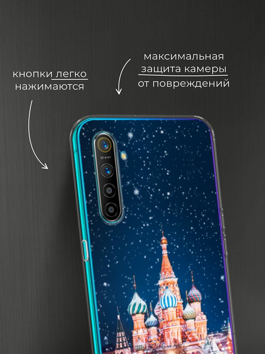 Силиконовый чехол на Realme XT / Реалми XT с принтом "Москва 1" — фото 1