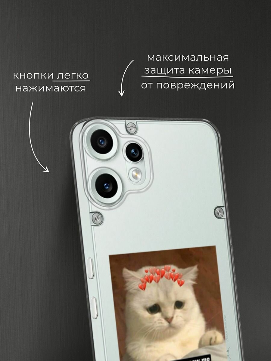 Чехол на CMF Phone 2 Pro / CMF Фон 2 Про с принтом "Грустный котик" — фото 1
