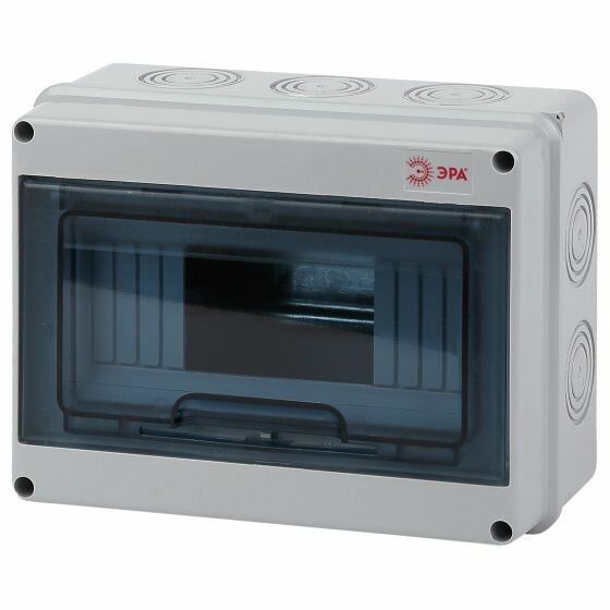 Бокс пластиковый навесной ЭРА SIMPLE КМПн-8 IP65 серый