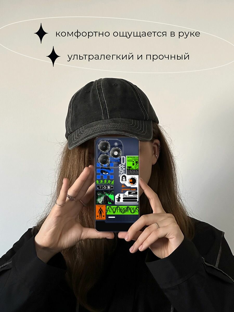 Чехол на Itel A70 / Ител А70 с принтом "Nothing impossible", прозрачный — фото 1