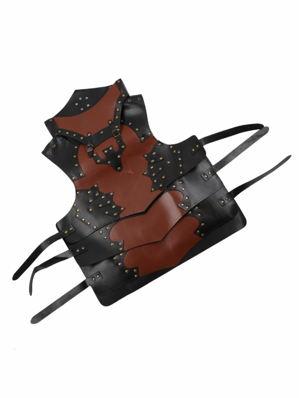 Средневековые доспехи викингов, регулируемый кожаный нагрудник из PU для косплея, C