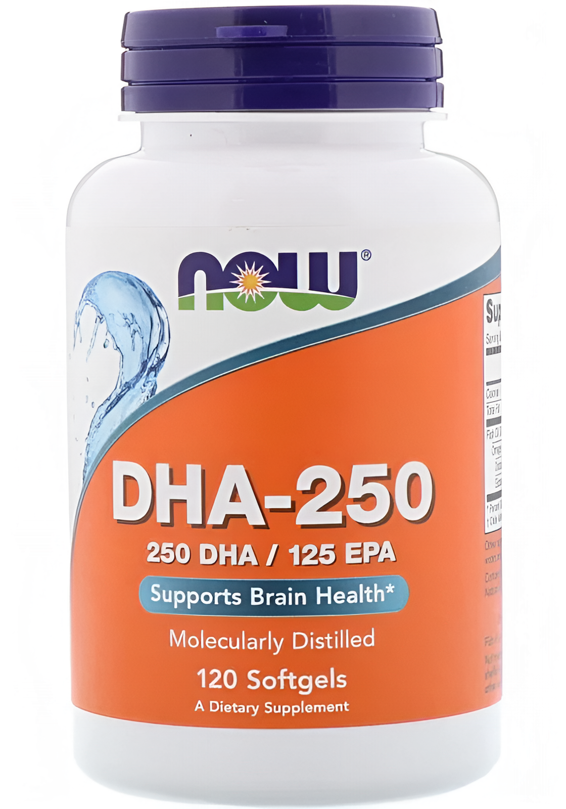 Омега 3, 6, 9 NOW DHA-250, капсулы, для иммунитета, сердца и сосудов, 120шт