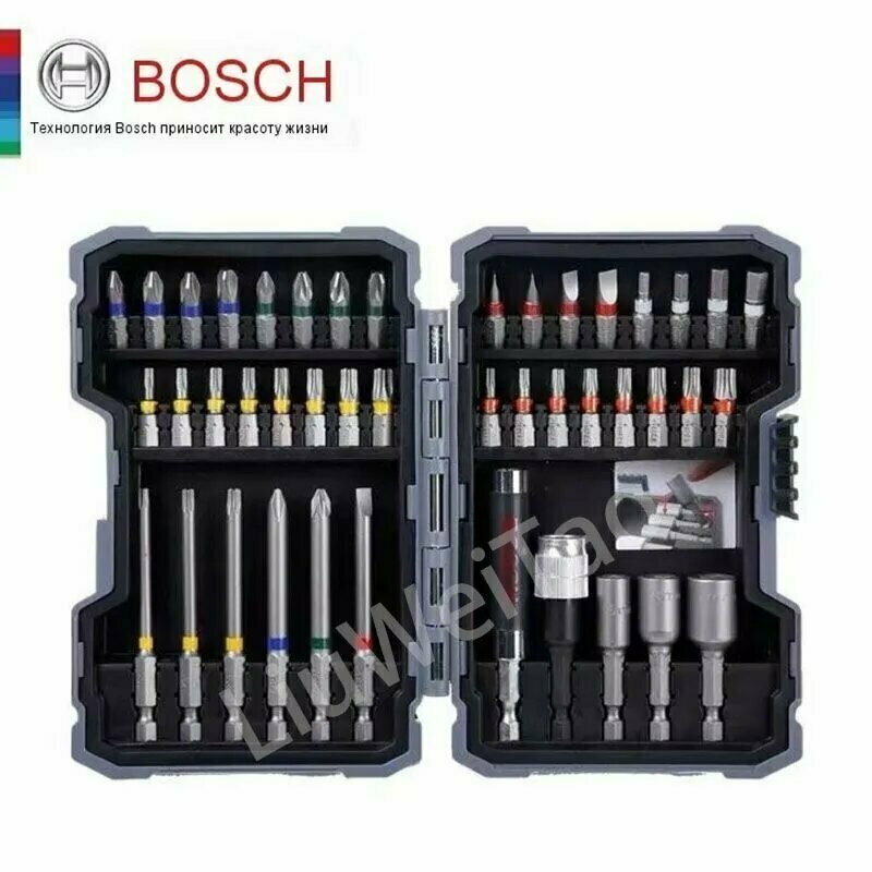 Набор бит Bosch 2607017164, с держателем, 43 предмета, пластиковый кейс