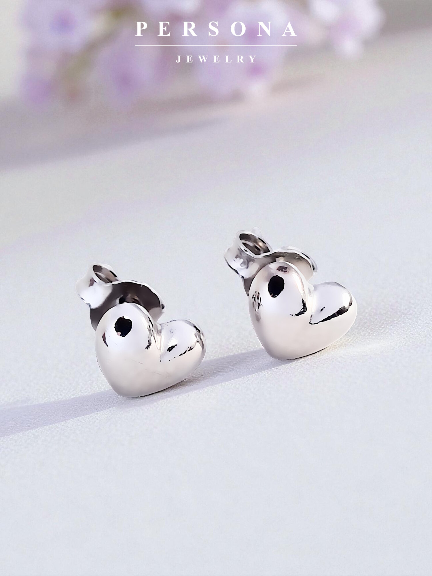 Серьги пусеты, серебро, 925 проба, родирование