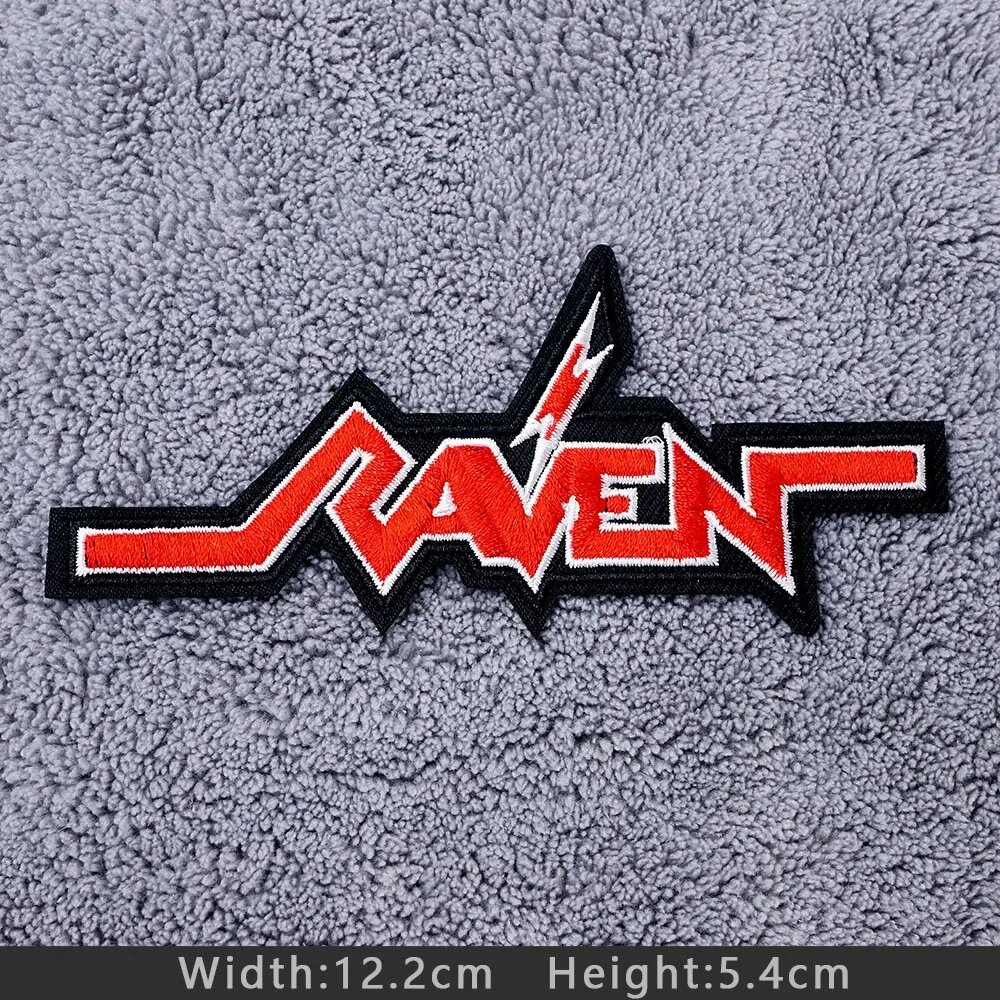 Заплатка на одежду Raven, черный, 12.2x5.4 см