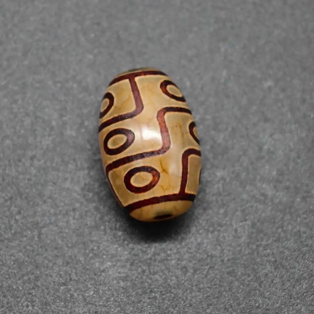 Винтажные бусины Дзи из агата Aura Myria Nine Eyes