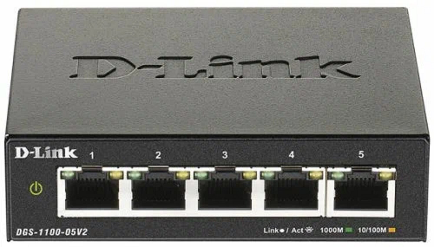 Коммутатор неуправляемый D-Link DGS-1100-05V2/A1A, 5 портов, 1 Гбит/сек