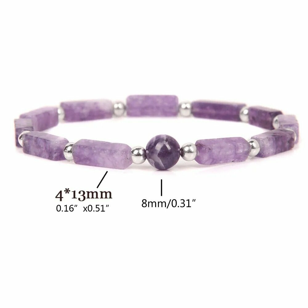 Нежный аметистовый браслет для похудения отличный подарок женщин