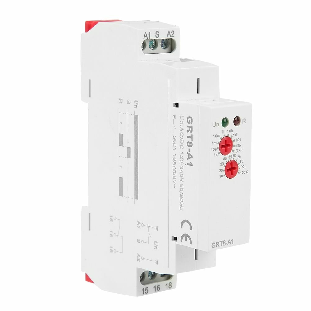 GRT8-A1, мини реле времени, задержка включения, AC/DC 12V 240V