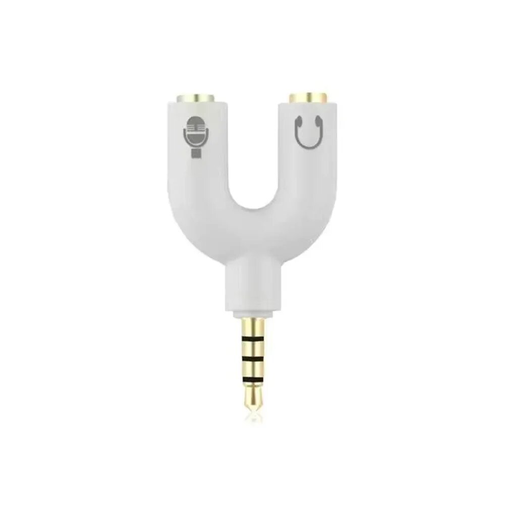 2 в 1, U-образный двусторонний разветвитель для наушников, двойной разъем 3,5 мм, адаптер для аудиогарнитуры, конвертер, аксессуары для мобильных телефонов