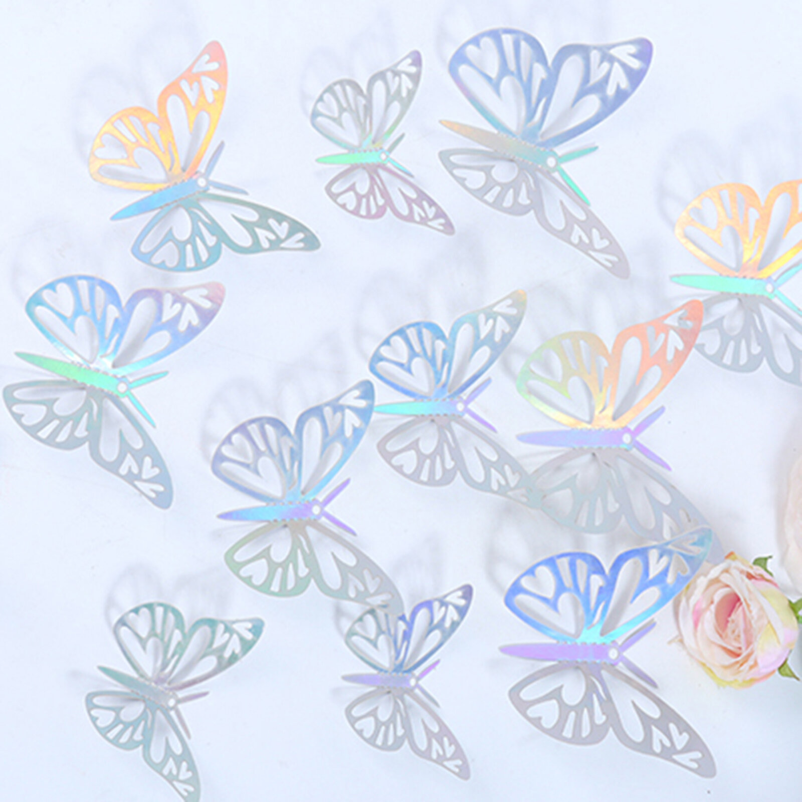 Наклейки на стену с бабочкой, полые 3D наклейки на стену с бабочкой для свадебного фестиваля, украшение дома