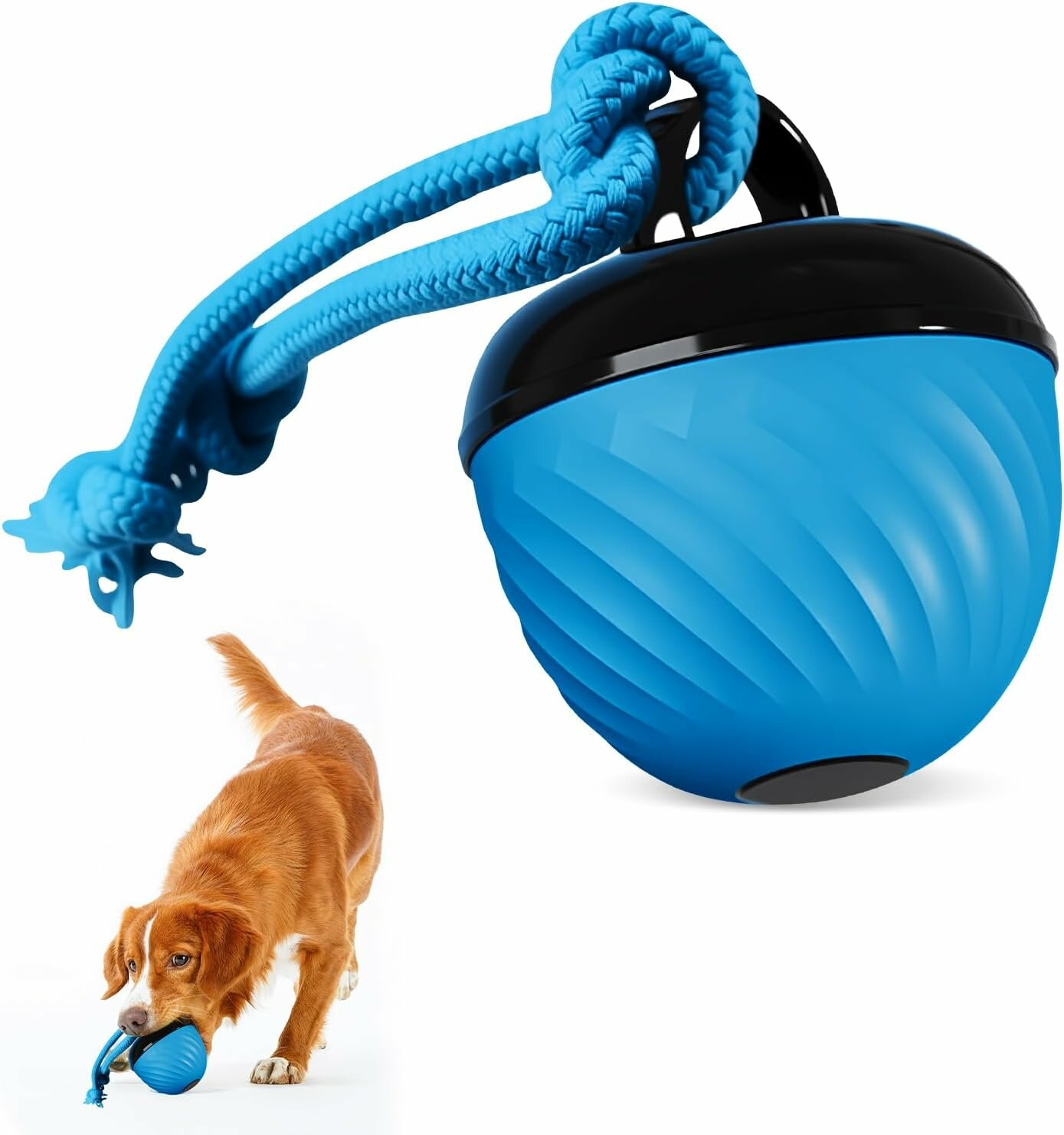 DINGXIAN Умный интерактивный мяч для собак с автоматическим движением, игрушка для щенков с веревкой, для мелких, средних и крупных пород