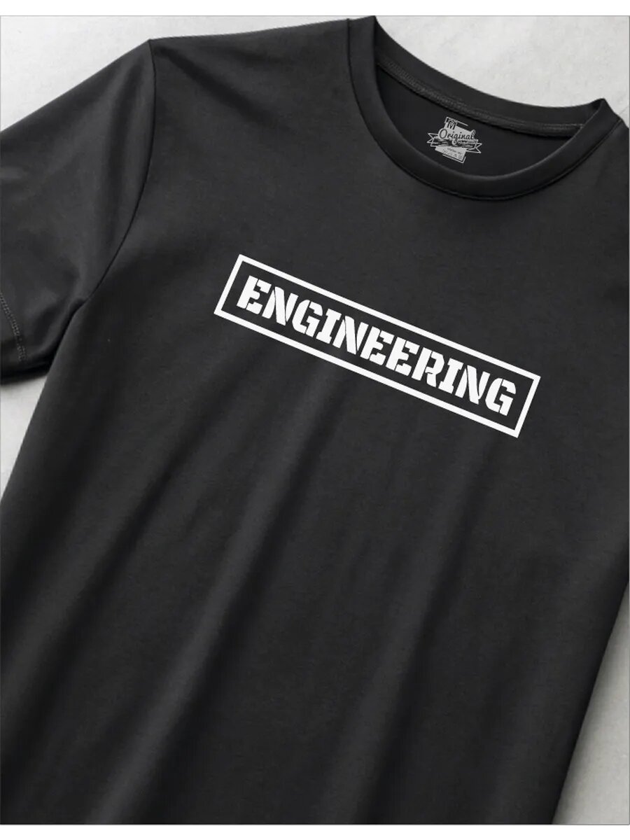 Футболка с принтом инженер